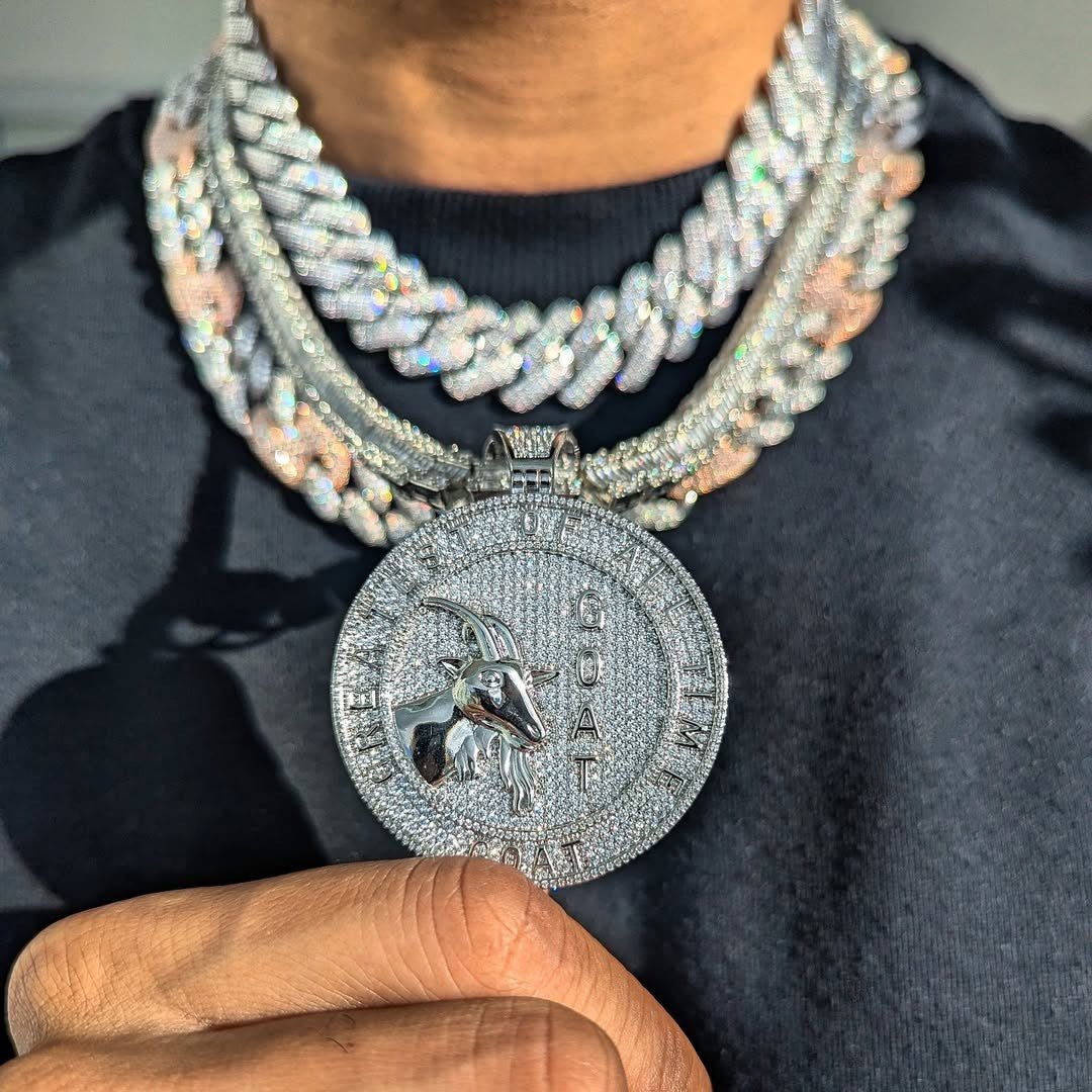 18k Gold Diamond G.O.A.T – Drip Culture Jewelry