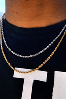 18K Gold Rope Chain - silver rope chain - rope necklace – Drip Culture ...