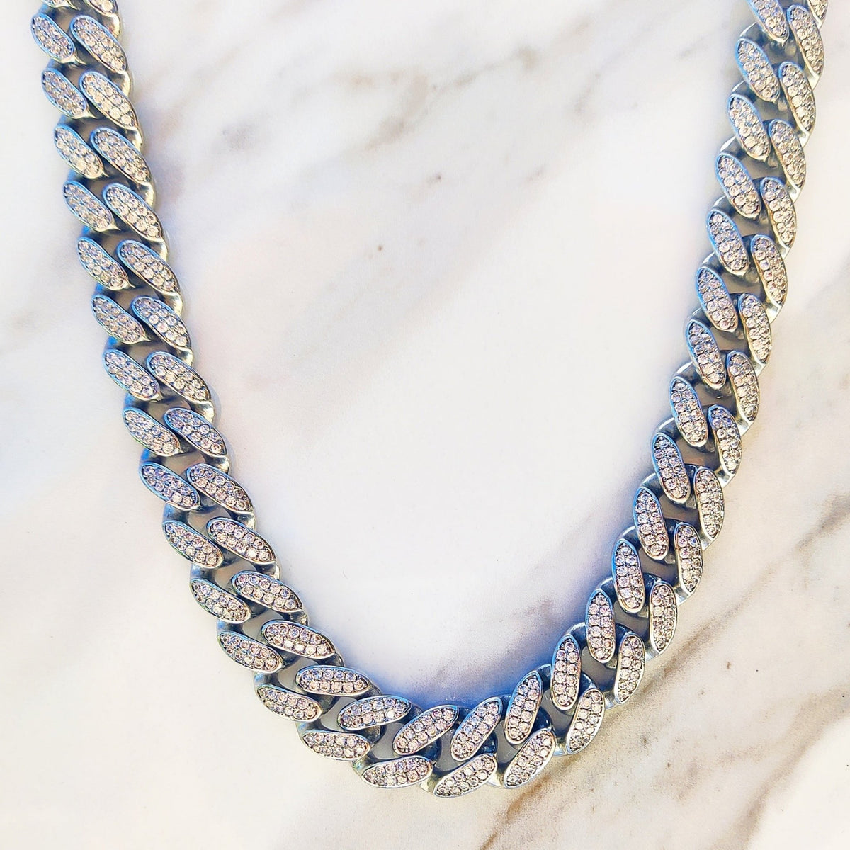 Iced out gold chain for men - 13mm 18K Gold Diamond Miami Cuban Link ...