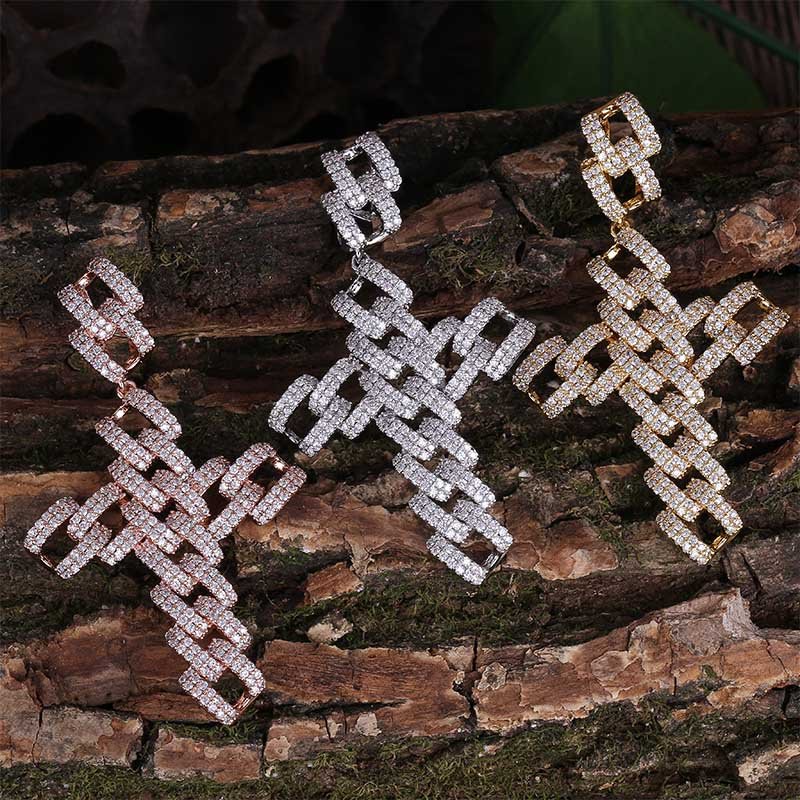 18K Gold Diamond Cuban Link Cross – Drip Culture Jewelry