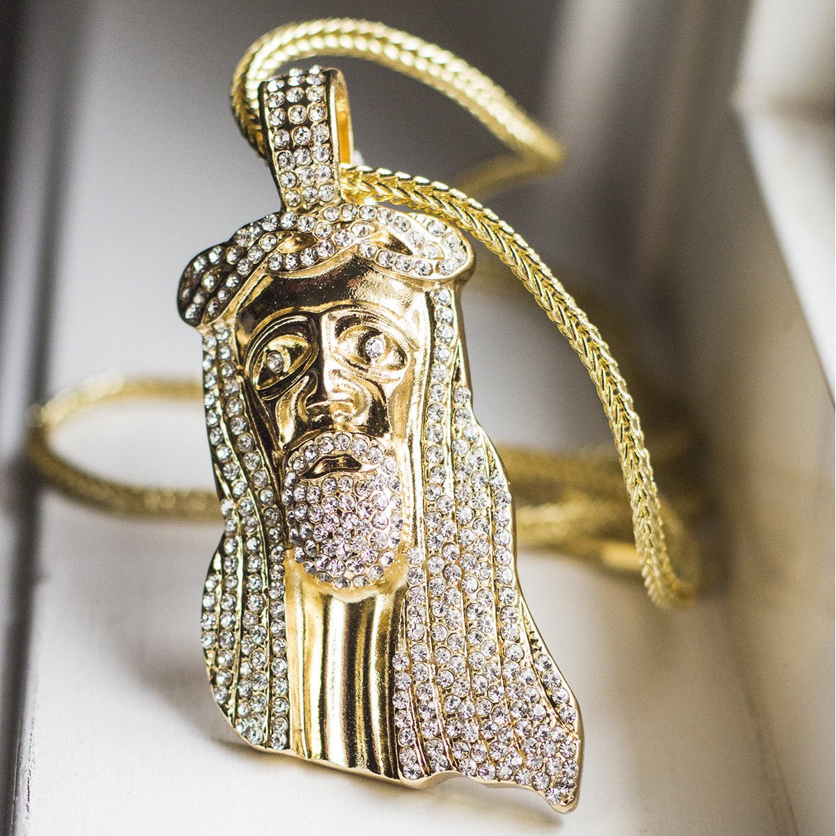 18k Gold Diamond Jesus Pendant – Drip Culture Jewelry