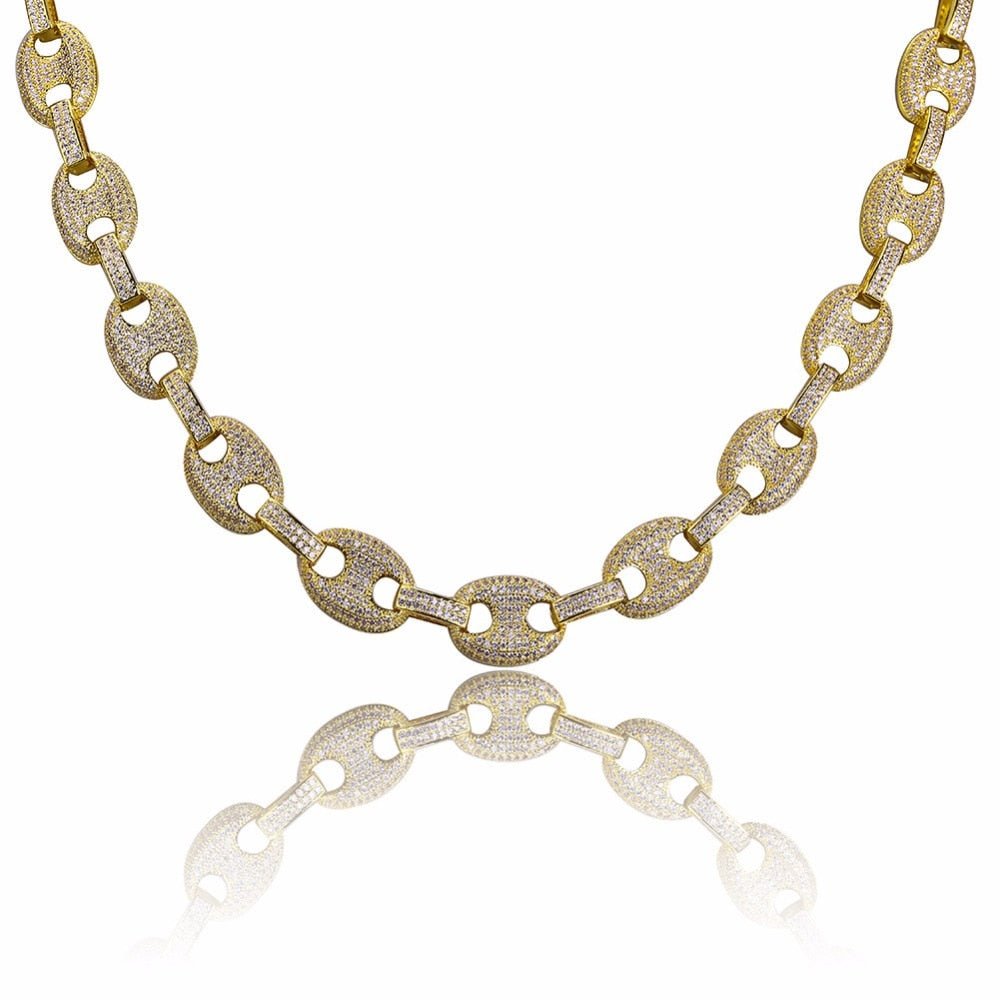 18K Gold Diamond Oval Link Chain – Drip Culture Jewelry