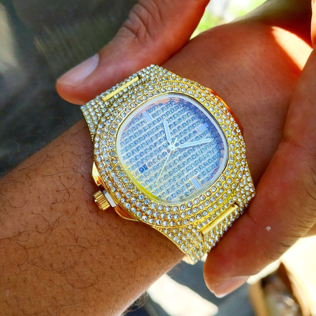 18K Gold Drip Watch - Gold Diamond Watch - Luxury Watch – Drip Culture ...
