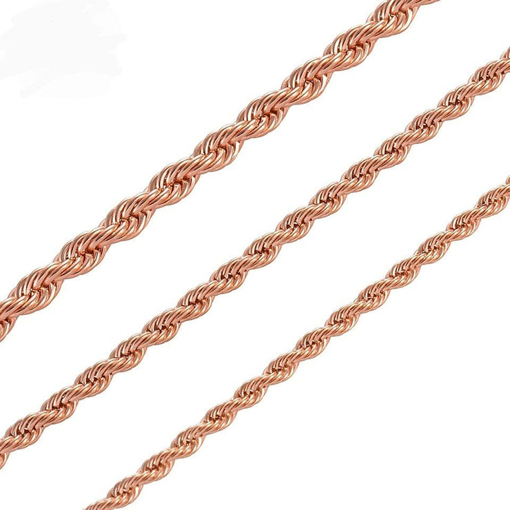 18K Gold Rope Chain - silver rope chain - rope necklace – Drip Culture ...