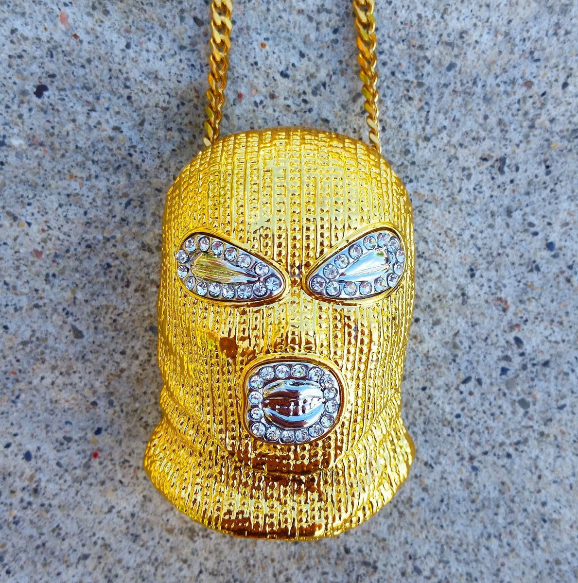 18K Gold Ski Mask Pendant – Drip Culture Jewelry