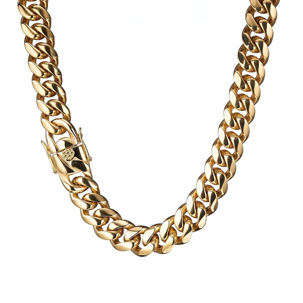 18k Gold Thick Cuban Link Chain (8mm-18mm) – Drip Culture Jewelry