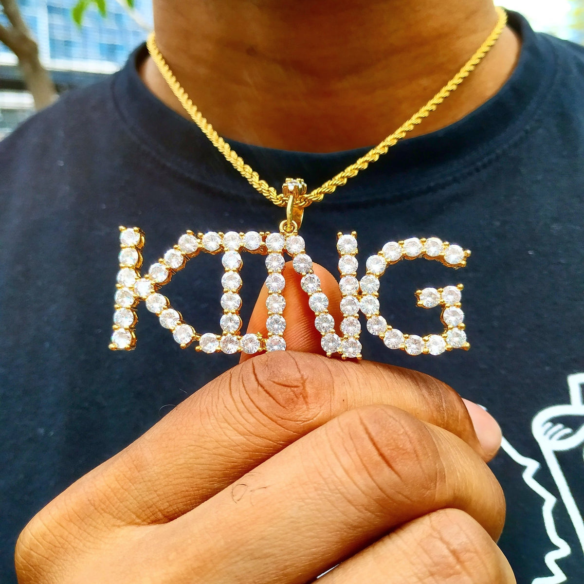 18K Gold Custom Diamond Letters - Custom Name Pendant - Name Necklace ...