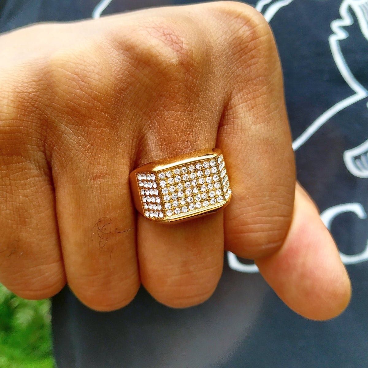 Diamond Face Ring – Drip Culture Jewelry