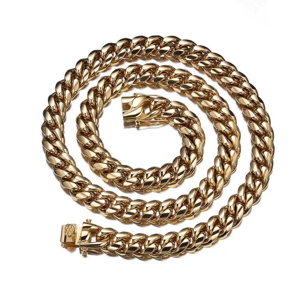 18k Gold Thick Cuban Link Chain (8mm-18mm) – Drip Culture Jewelry